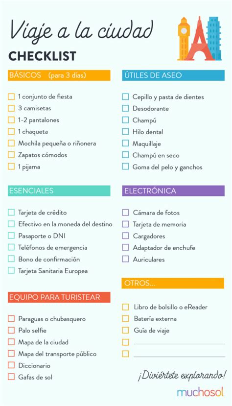 Checklist De Viaje A La Ciudad Imprescindibles Para Un Citytrip