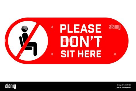 Do Not Sit Here Signage For Restaurants And Public Places Inorder To