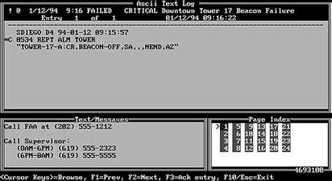 ascii interrogator alarms from plain text