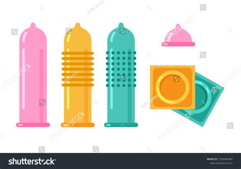 Vector Condom Packages Icon Contraception Concept Stock Vector Royalty