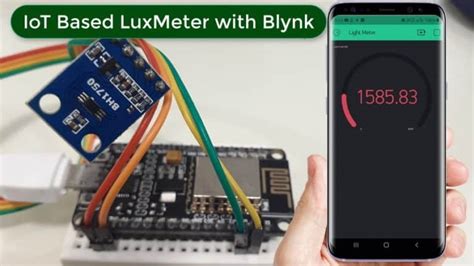 iot esp8266 lux meter using bh1750 light sensor and blynk