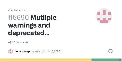 mutliple warnings and deprecated dependencies on npm install vue cli