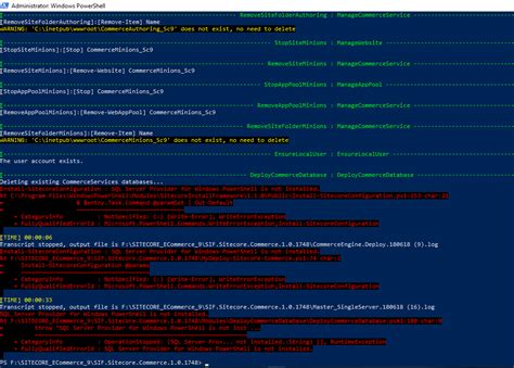 commerce powershell error sql provider is not installed sitecore