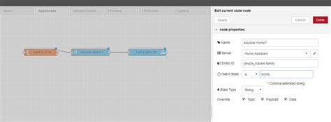 noobie needing some help creating automations with node red and