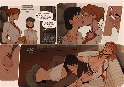 rule 34 2girls clothed comic crop top cunnilingus exposed breasts