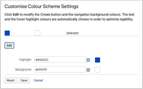 customize a site s color schemes confluence cloud atlassian support