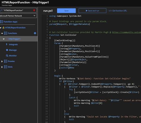 html reports using azure logic apps and powershell