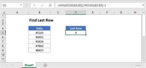 find last row of excel