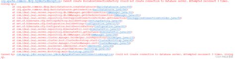 could not create connection to database server问题 could not create
