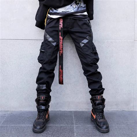 Male Hip Hop Harem Pants Long Trousers Men High Street Fashion Leather