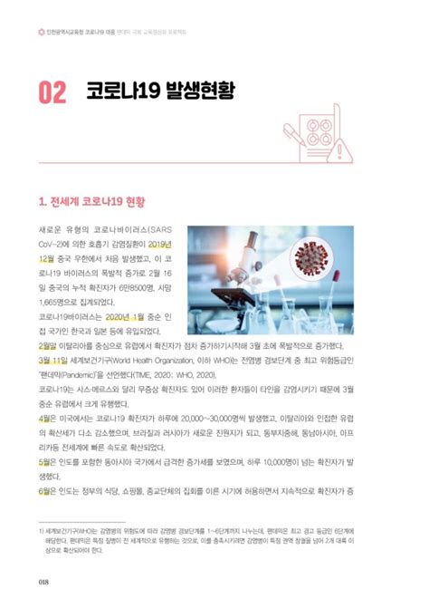인천광역시교육청 코로나19 대응 백서 코로나19 대응 팬데믹 극복 교육정상화 프로젝트 19페이지