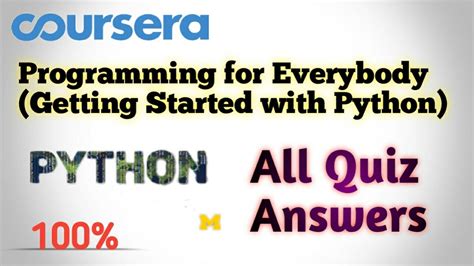 programming for everybody getting started with python all chapters