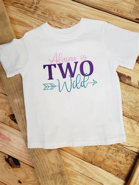 Two Wild Birthday Shirt For Girl 2 Wild Tshirt Girls Etsy