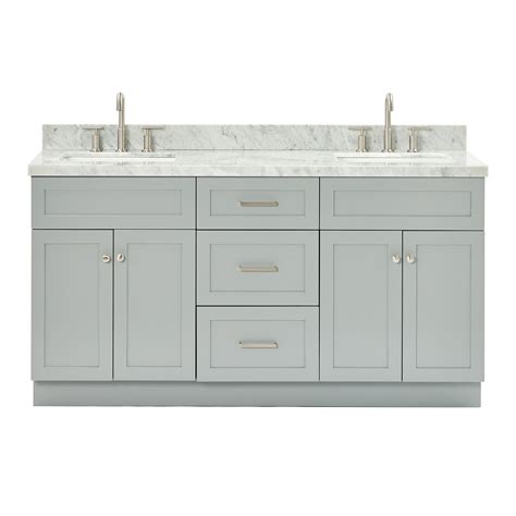 Winston Porter Partham 67 Double Bathroom Vanity With Carrara Marble