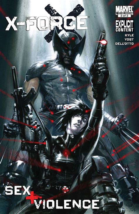 x force sex and violence 2010 3 comic issues marvel