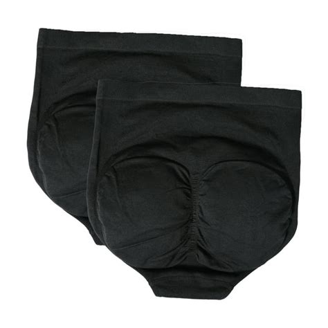 Qric 2 Pack Womens Mid Waisted Tummy Control Underwear Seamless Hip