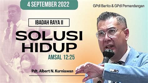 Ibadah Raya Gpdi Barito And Gpdi Pemandangan Minggu 4 September 2022