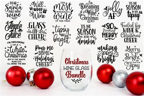Christmas Wine Bundle Wine Svg Bundle Christmas Quotes 754249