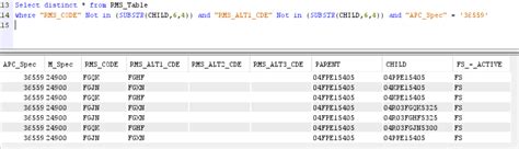 db2 find what values are not in multiple columns database