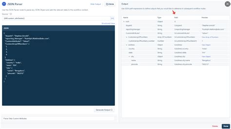 json parser node freshservice