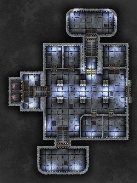 sci fi tactical map by magsouto tabletop rpg maps sci fi dungeon maps