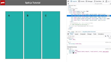split js tutorial create split screen effect on your website red