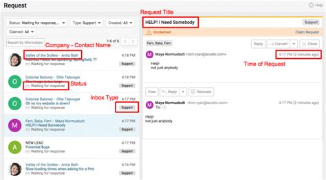 converting a request guide request inbox accelo