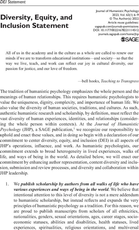 Diversity Equity And Inclusion Statement 2023