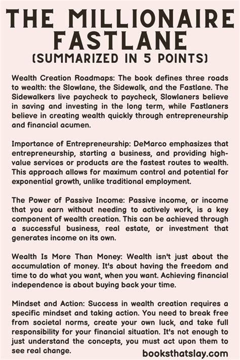 The Millionaire Fastlane Book Summary