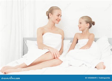 Mother And Daughter Had A Day Of Spa They Have Fun In White Bath