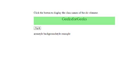 html dom classname property geeksforgeeks