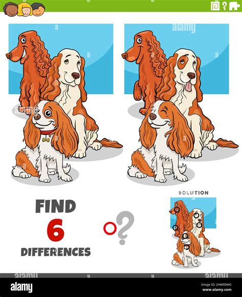Ilustración De Dibujos Animados De Encontrar Las Diferencias Entre