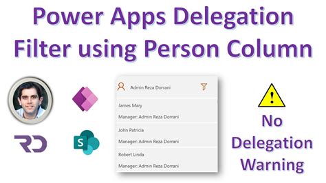 part 5 powerapps delegation and gallery filtering using person column