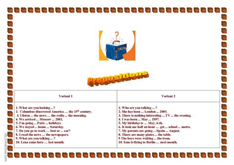 Prepositions General Gramma… English Esl Worksheets Pdf And Doc