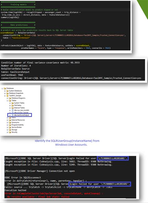 r rxpredict throws sql server does not exist or access