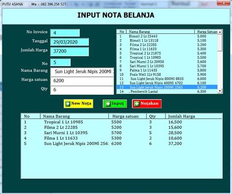 belajar vba excel no nota otomatis dan menampilkan kembali arzip