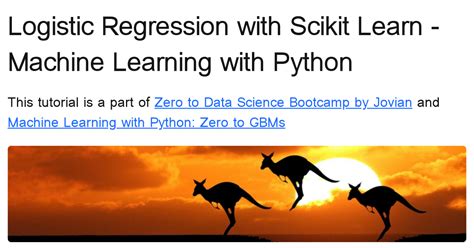 math nights python sklearn logistic regression jovian