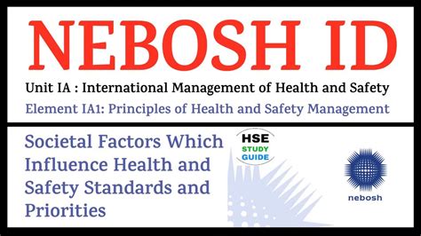 Social Factors Which Influence Health And Safety Standards And Priorities