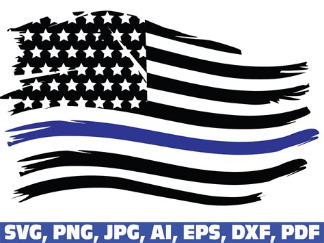 Police Svg Back The Blue Svg Blue Line Flag Svg Bundle Police Officer