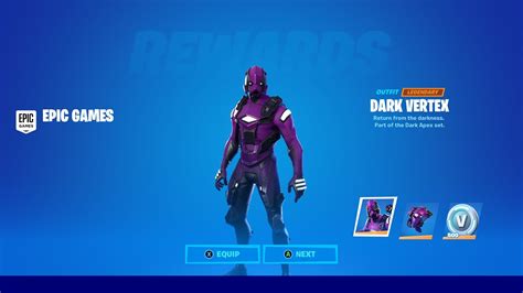 Fortnite Dark Vertex Skin Code Youtube