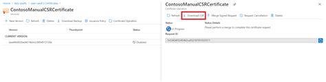 azure key vault에서 csr 만들기 및 병합 microsoft docs