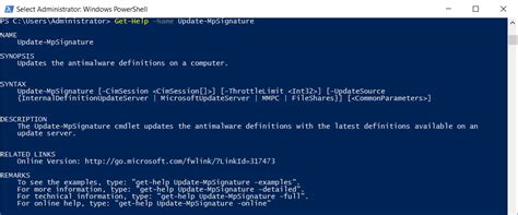 configure windows defender scans using windows powershell