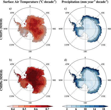 Spatial Distribution Of The Decadal Trends Of Surface Air Temperature