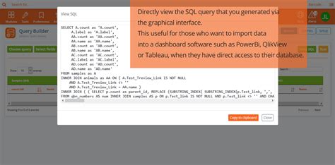 query builder ad on labcollector lims