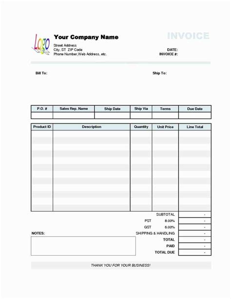 handyman invoice sample templates sample templates