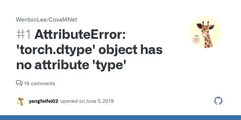 attributeerror torch dtype object has no attribute type · issue 1