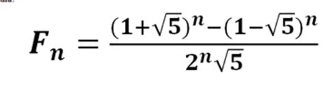 fibonacci sequence formula explained images