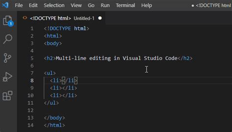 vscode multiple cursors select multiple lines shellhacks