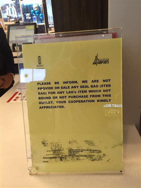 embarrassing notice with grammatical errors displayed on klia2 klia2