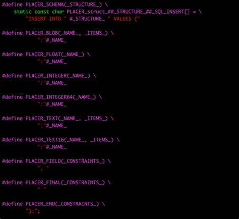 chip overclock® placer x macros sqlite and schema